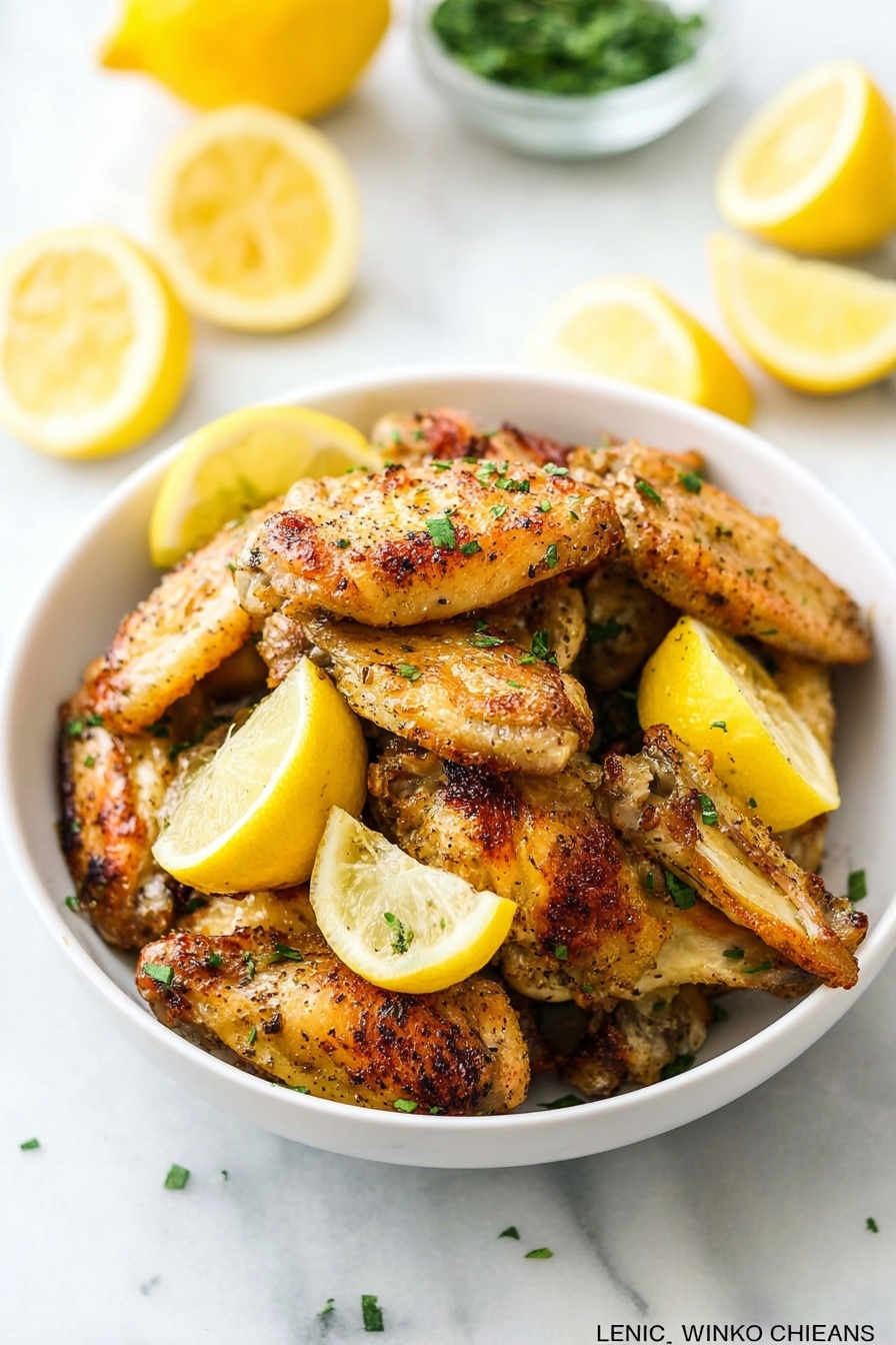 Lemon Garlic Chicken Wings: Crispy, Juicy & Flavorful